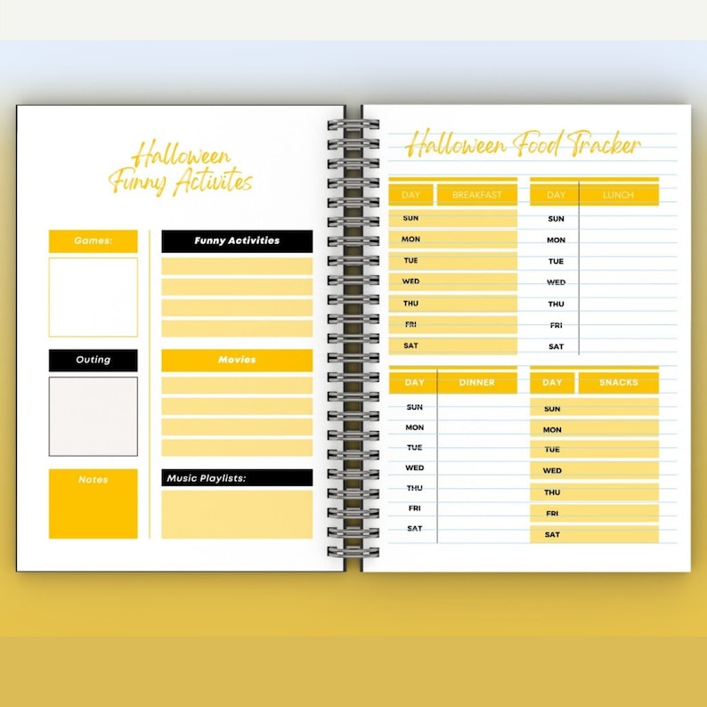Printable Halloween Planner Holiday Planner Halloween - Etsy