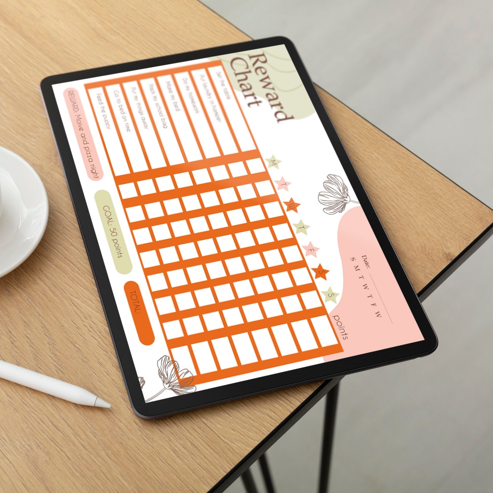 Editable Reward Chart A4 A5 Letter Size Printable Reward - Etsy