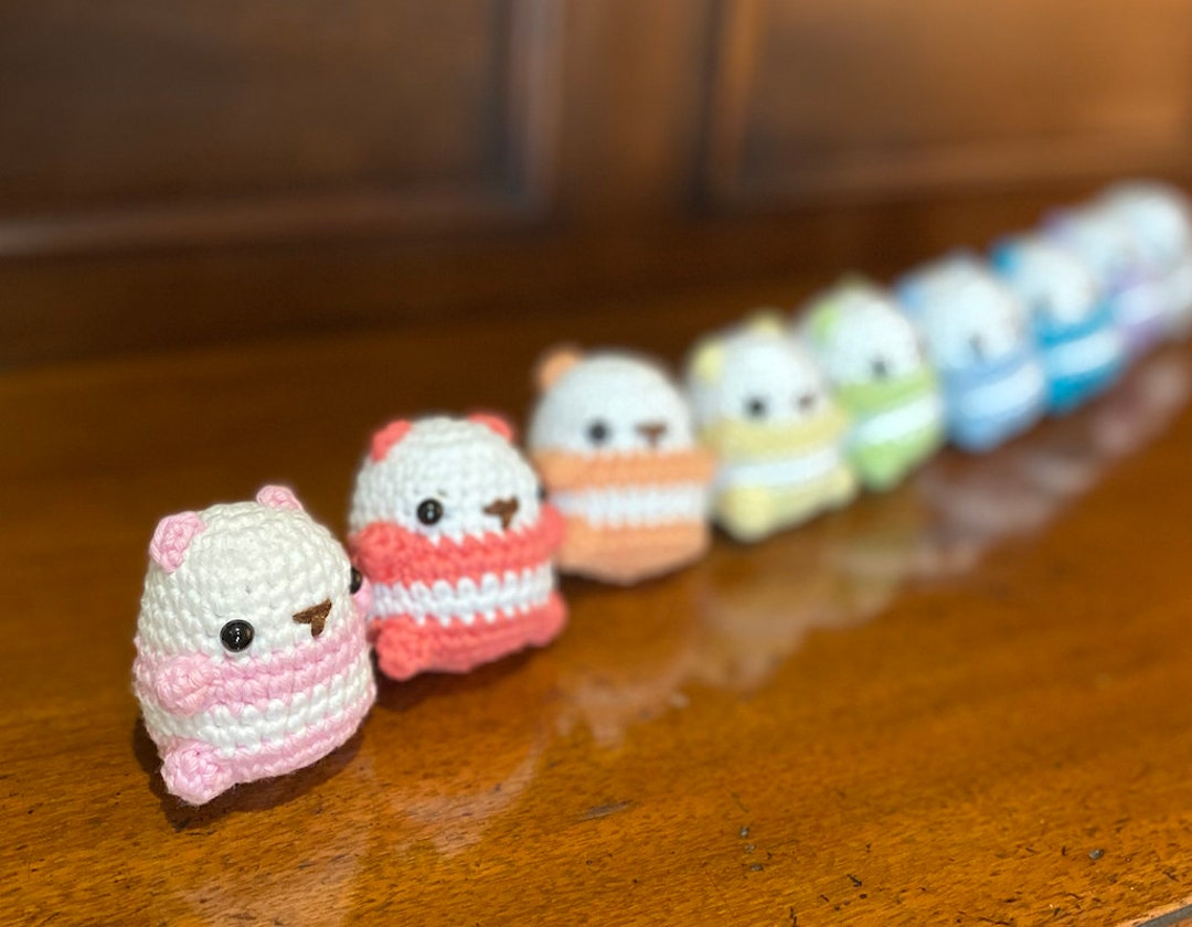 Rainbow Baby Pandas: Handmade, Crocheted, Lavender Scented Amigurumi Toy and Keyrings - Etsy
