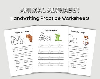 26 Printable Alphabet Tracing Worksheets 26 Pages, Preschool, Learning ...