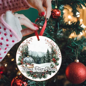 Editable Christmas Winter Snowglobe Ornament Bundle of 6, All Text ...