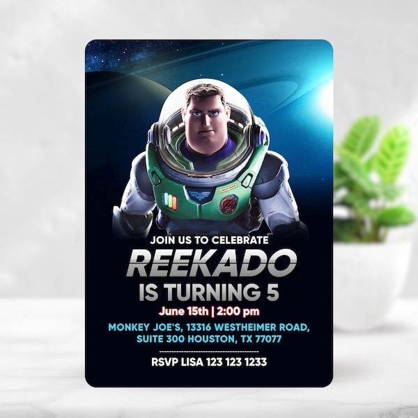 Buzz lightyear invitation - Etsy México
