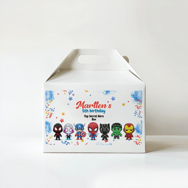 Superhero Favor Box - Etsy