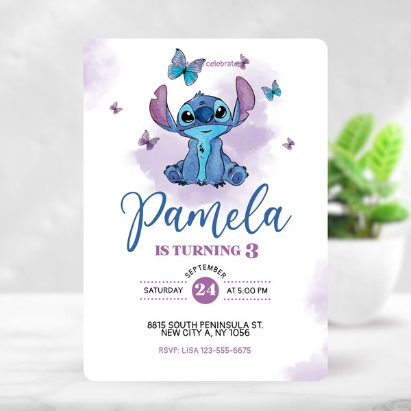 Stitch Baby Shower Invitation - Etsy