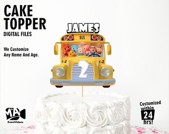 Cocomelon Bus Cake Topper - Etsy Norway