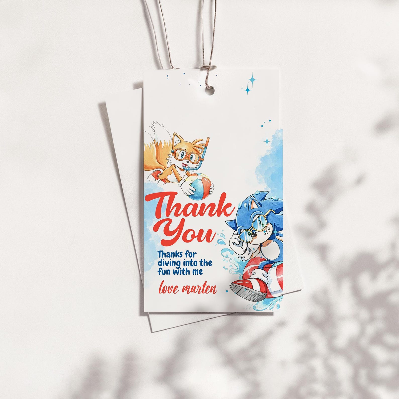 Sonic Pool Party Birthday Invitation: Editable Digital Download - Etsy