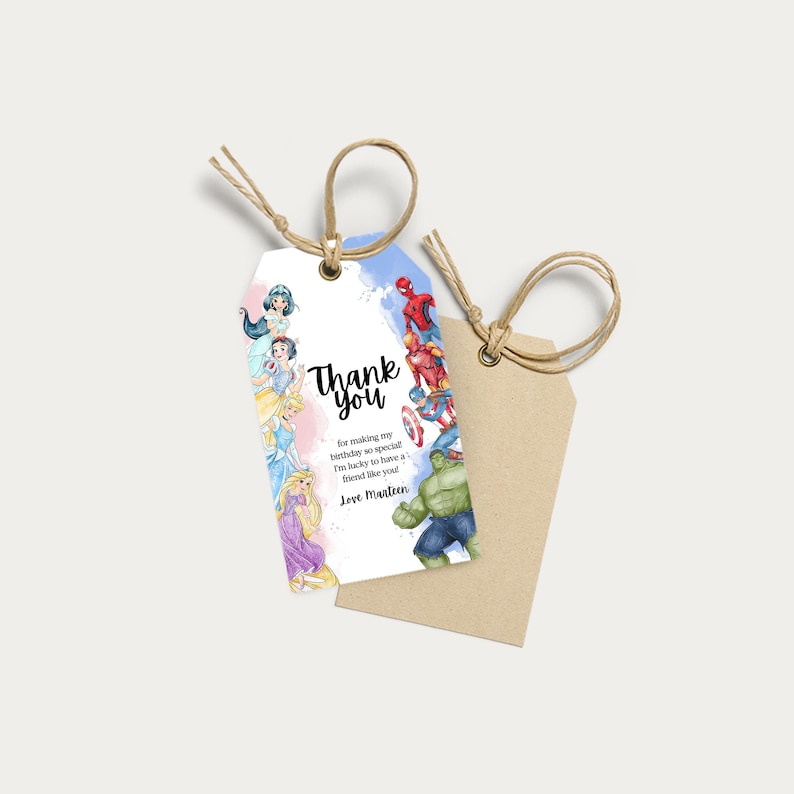 Superhero Princess Birthday Invitation: Joint Party, Boy & Girl ...