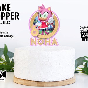 Printable Amy Rose Cake Topper Cake Topper Sonic Sonic the - Etsy