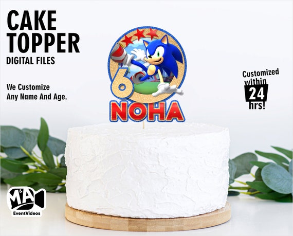 Personalised Sonic Cake Topper Printable Cake Topper the - Etsy