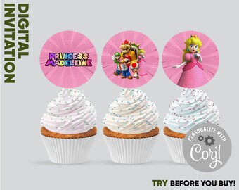 Princess Peach Cake Topper - Etsy
