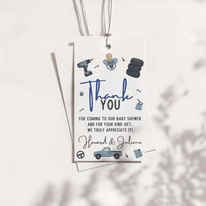 Mechanic Baby Shower Invitation: Blue Truck, Car Tools (digital ...