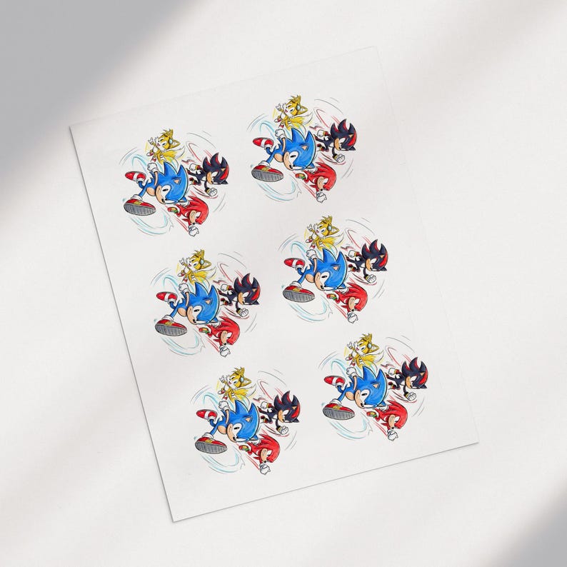 Sonic Pringles Can Label Printable, Custom Sonic Birthday Party Favor ...