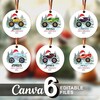 Editable Christmas Winter Snowglobe Ornament Bundle of 6, All Text ...