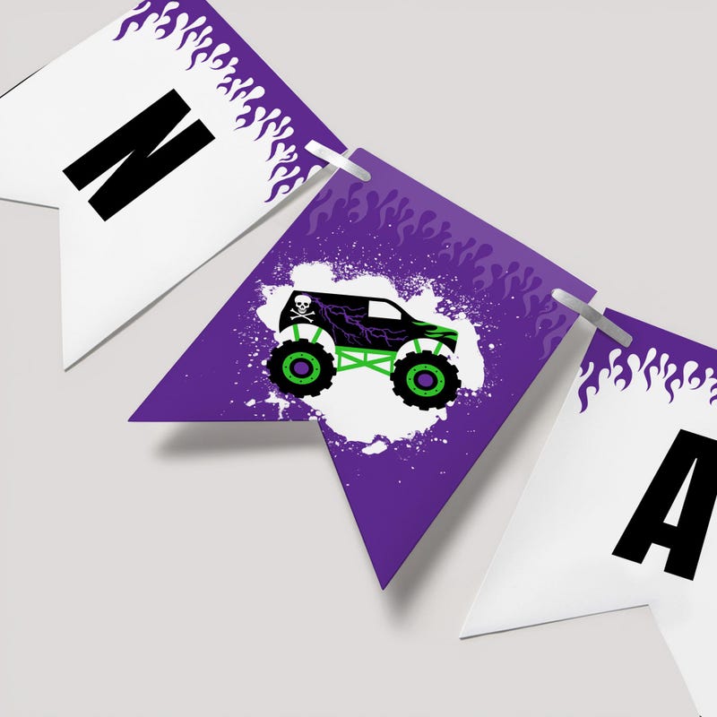 Monster Jam Party Banner - Etsy