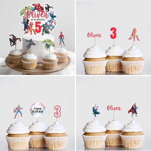 Superhero Birthday Decoration Bundle - Editable Boys Party Decoration ...