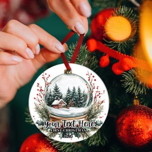 Editable Christmas Winter Snowglobe Ornament Bundle of 6, All Text ...