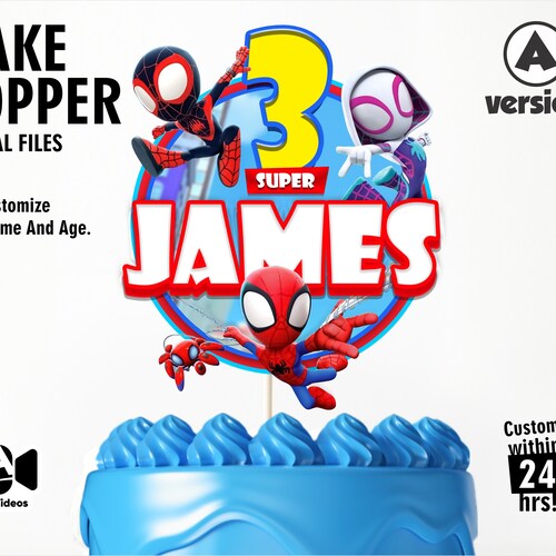 Spidey Cake Topper Spidey and His Amazing Friendscustom Cake - Etsy