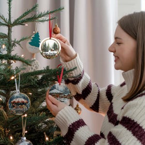 Editable Christmas Winter Snowglobe Ornament Bundle of 6, All Text ...