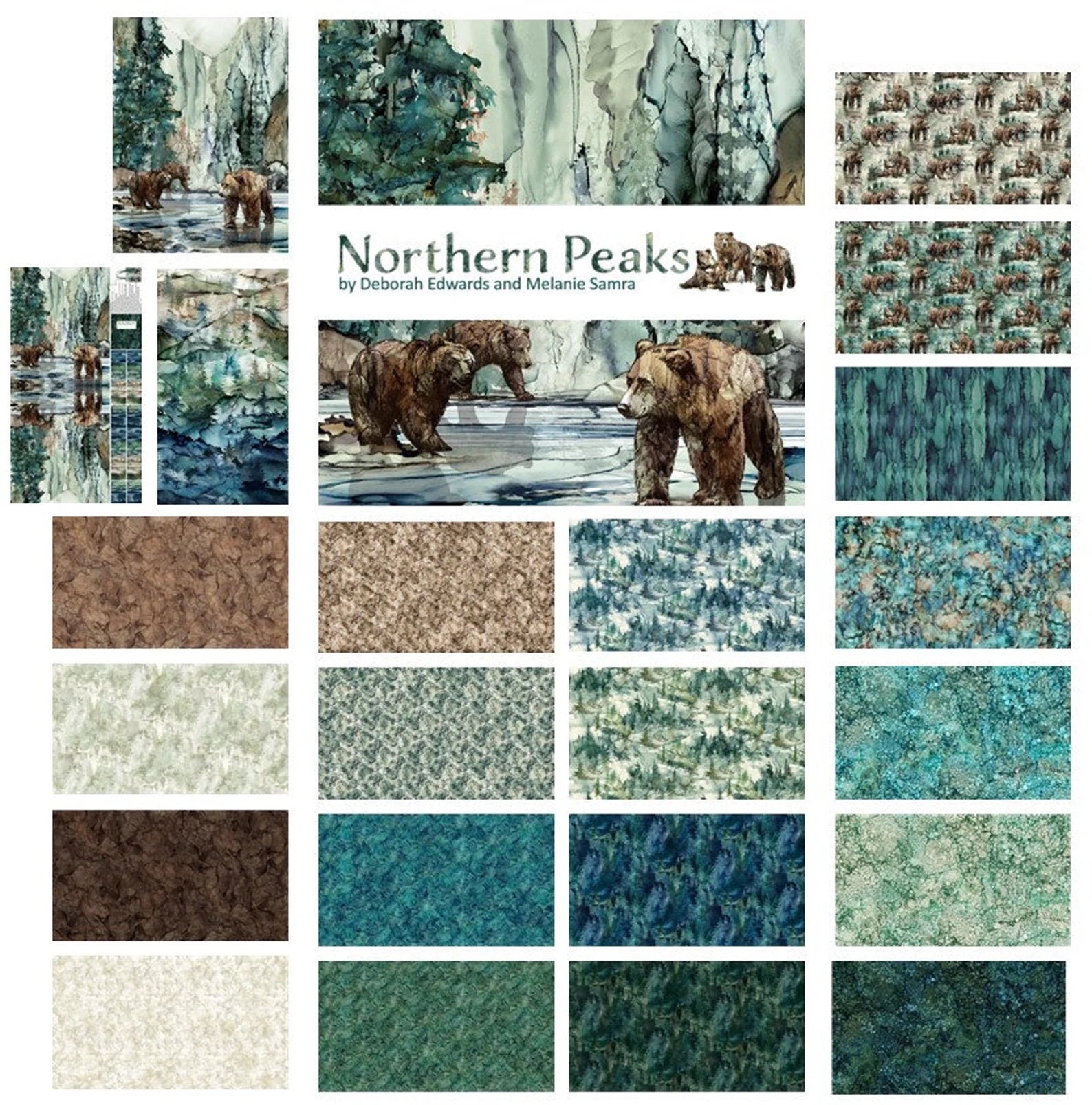Northcott's Northern Peaks - Tote Panel (DP25176-74) - 44/45" Cotton ...
