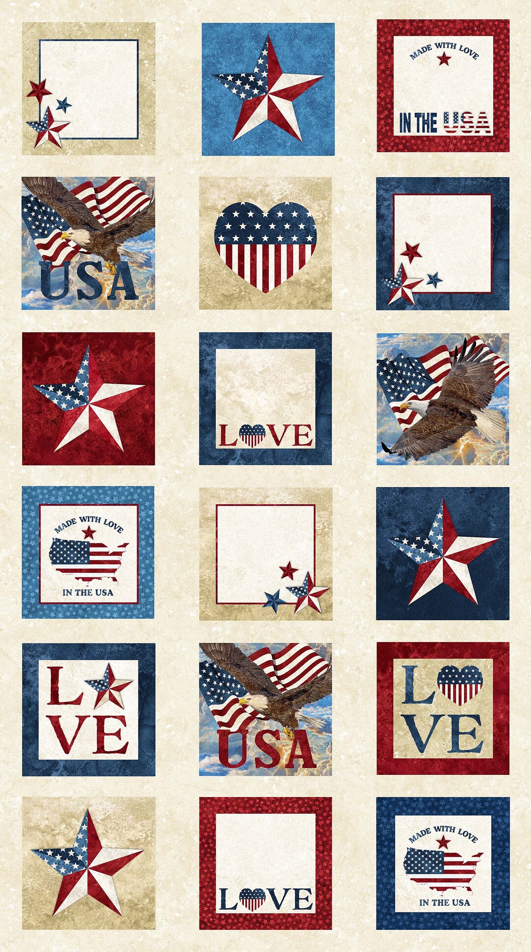 Northcott's Stars & Stripes 12 Collection for QOV-DP24283-12 Label ...
