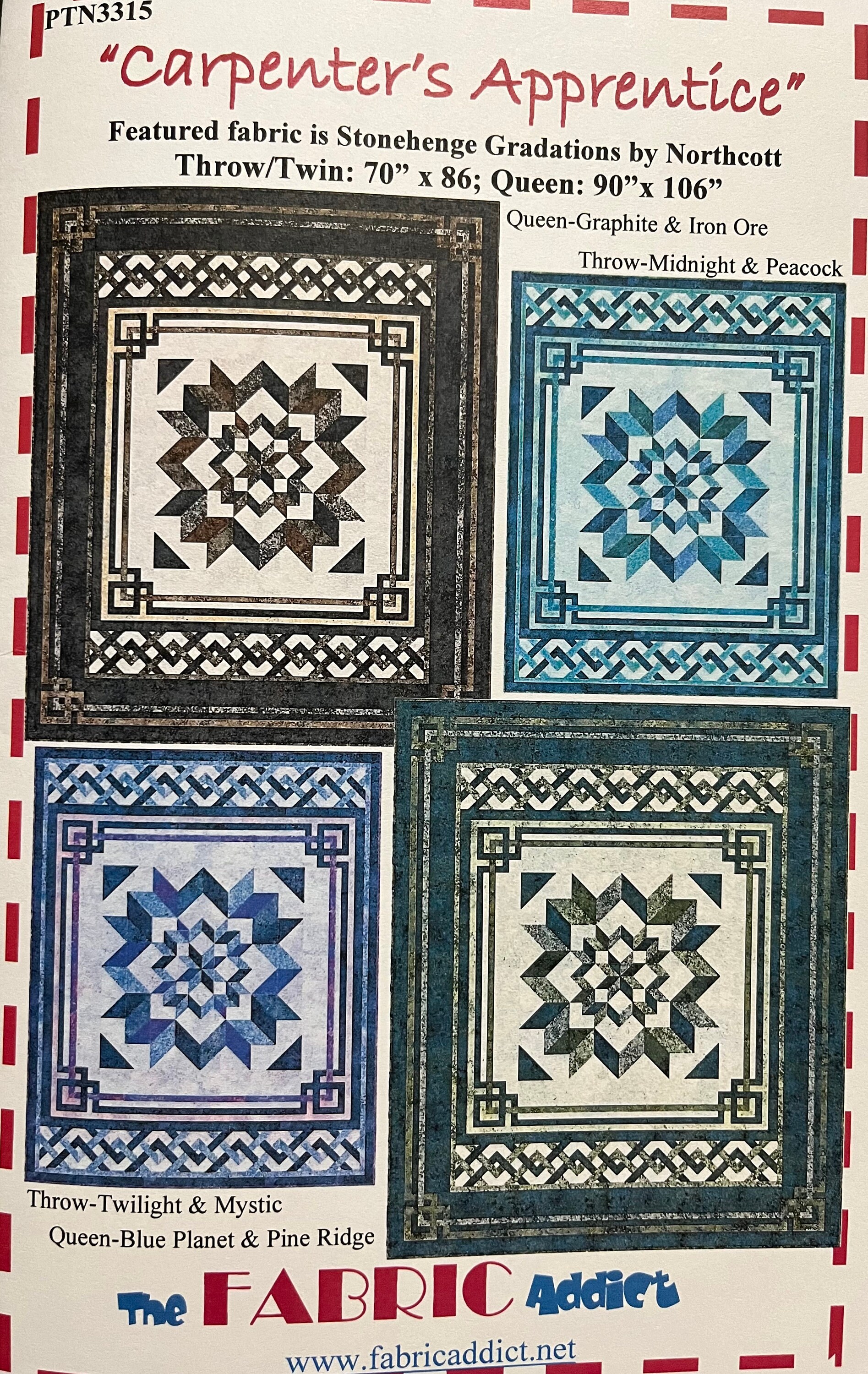 Carpenter’s Apprentice Quilt Kit - Northcott's NEW Stonehenge ...