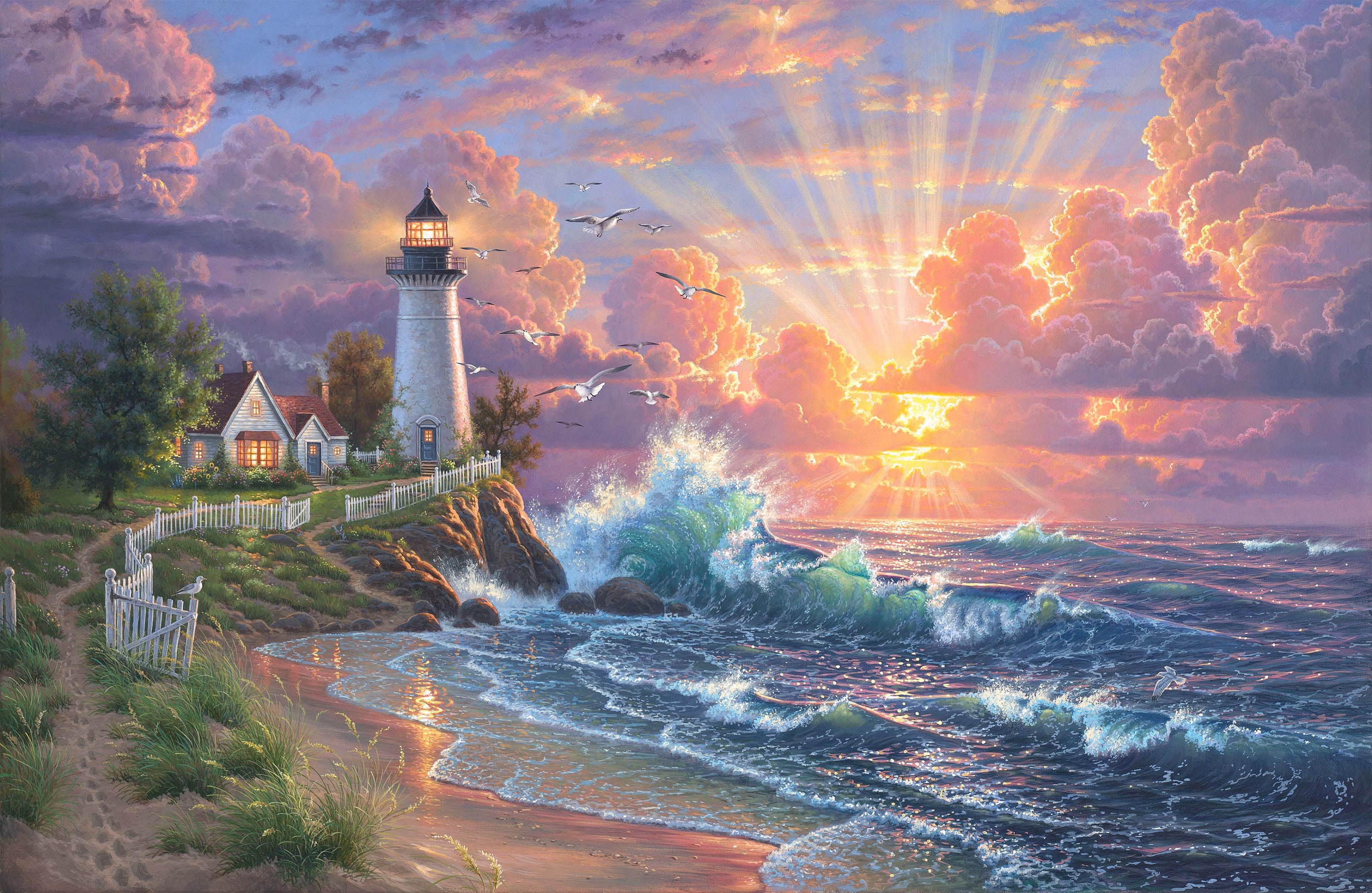 Northcott's Safe Harbor Lighthouse Panel 43 X 28 DP24960-54 - Etsy