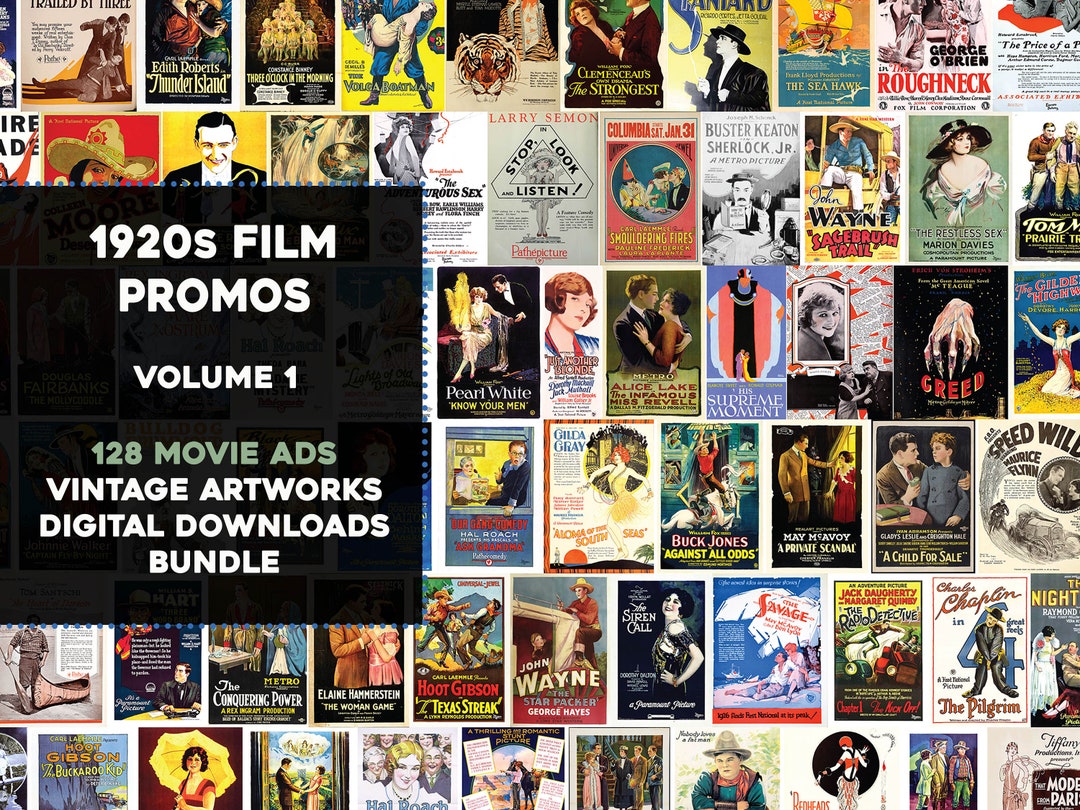 128 Movie Film Cinema Promos From the 1920s Image Bundle Vol. 1 ...