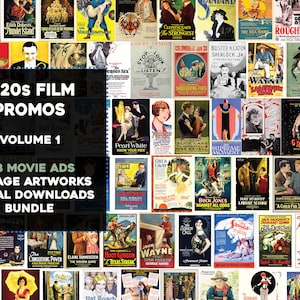 128 Movie Film Cinema Promos From the 1920s Image Bundle Vol. 1 ...