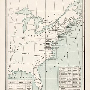 9 Vintage American Historical Maps From 1889 Family World Atlas | Image ...