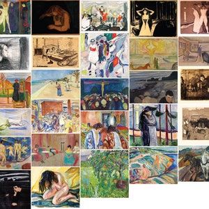 27 Edvard Munch Expressionist Paintings Artworks HQ Image Bundle ...