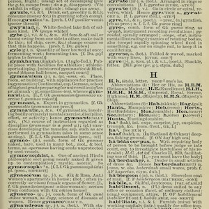90 Vintage English Dictionary Pages Set 5 GRA-KNO | HQ Image Resource ...