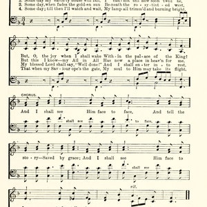 125 Hymn Pages From an Old 1909 Hymnal, Restored Vintage Sheet Music ...