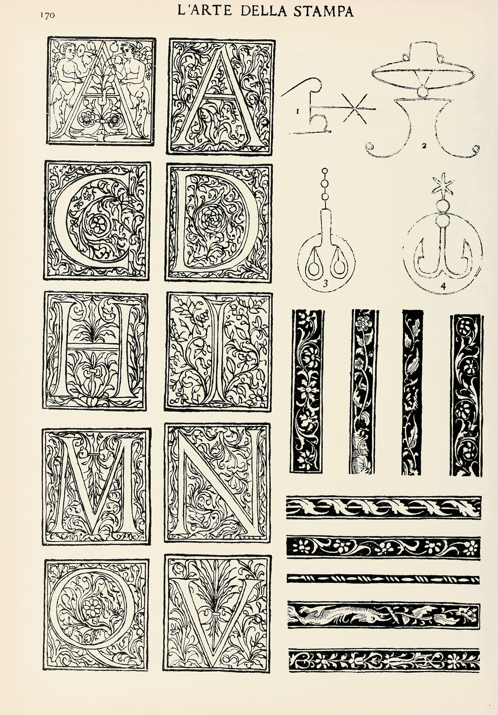45 Historic Book Ornamental Designs Illustrations | Vintage Stained ...