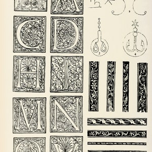 45 Historic Book Ornamental Designs Illustrations | Vintage Stained ...