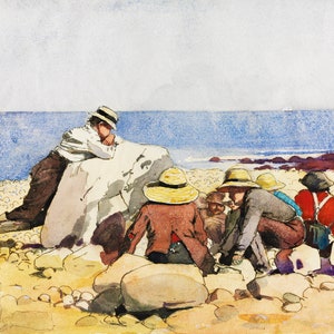 35 Winslow Homer Oil Watercolor Paintings | HQ Image Bundle Printable ...
