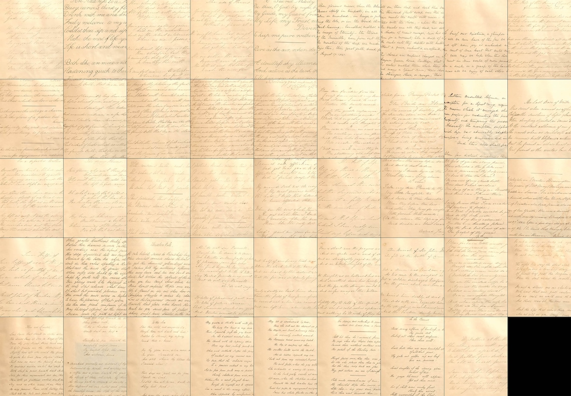 44 Old Handwritten Manuscript Poetry Prose Pages Script - Etsy