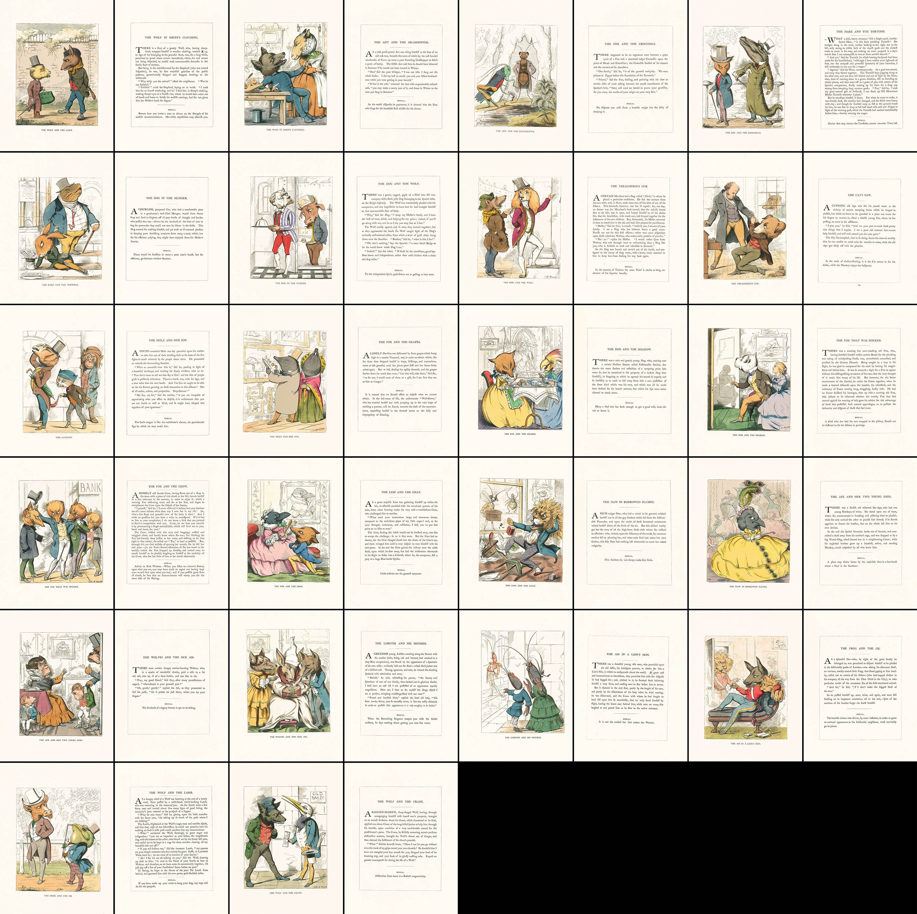 44 Vintage Aesops Fables Illustrated Stories Tales | HQ Image Bundle ...
