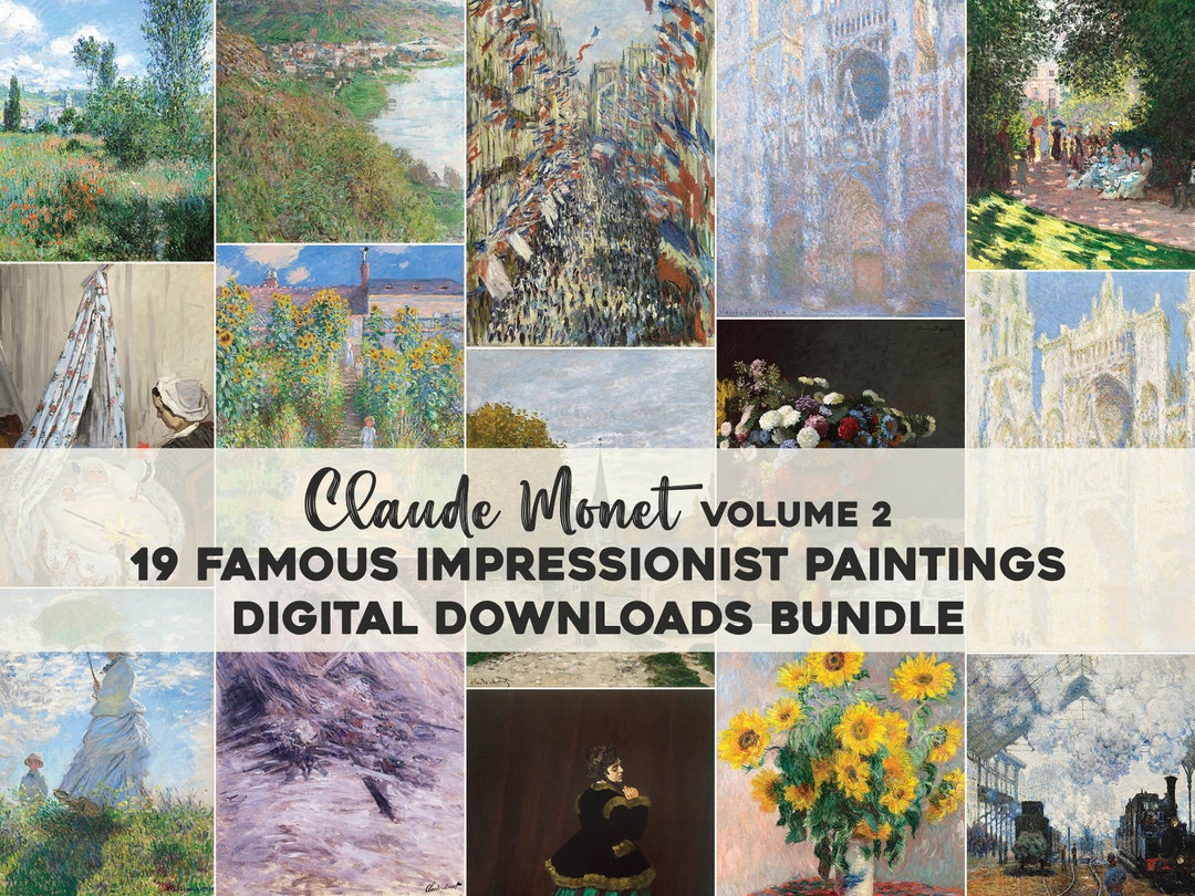 19 Claude Monet Impressionist Paintings | HQ Image Bundle Printable ...