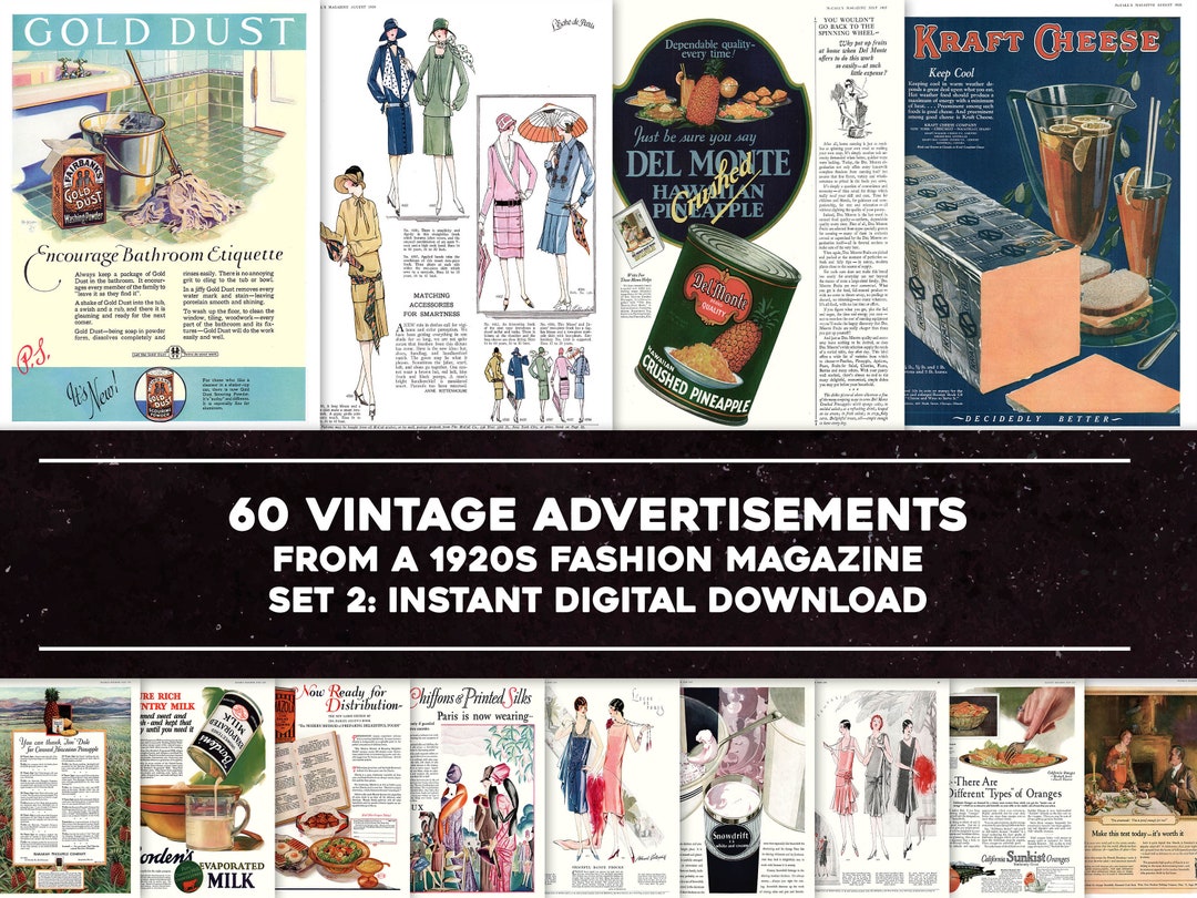 60 Awesome Vintage 1920s Print Advertisements | HQ Image Bundle ...