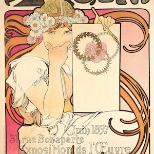 30 Beautiful Alphonse Mucha Artworks | HQ Image Bundle Printable Wall ...