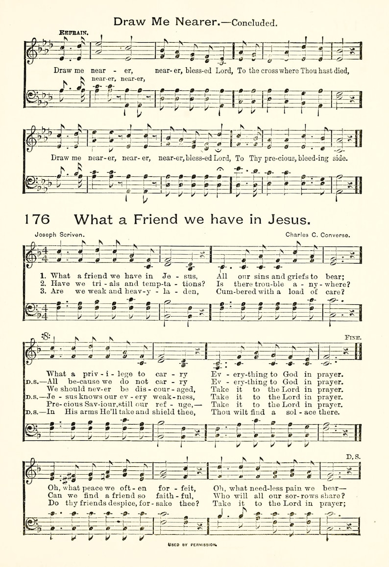 125 Hymn Pages From an Old 1909 Hymnal Restored Vintage Sheet - Etsy