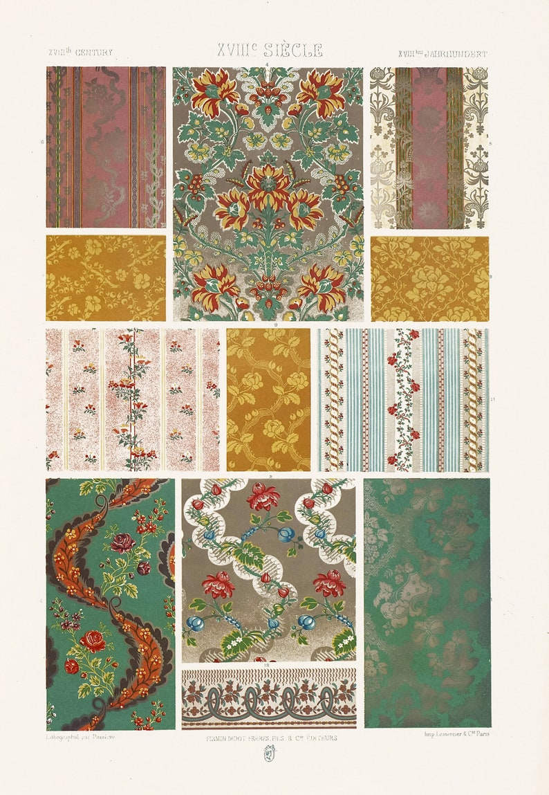 50 Ornamental Designs & Patterns L'ornament Polychrome | Vintage Image ...