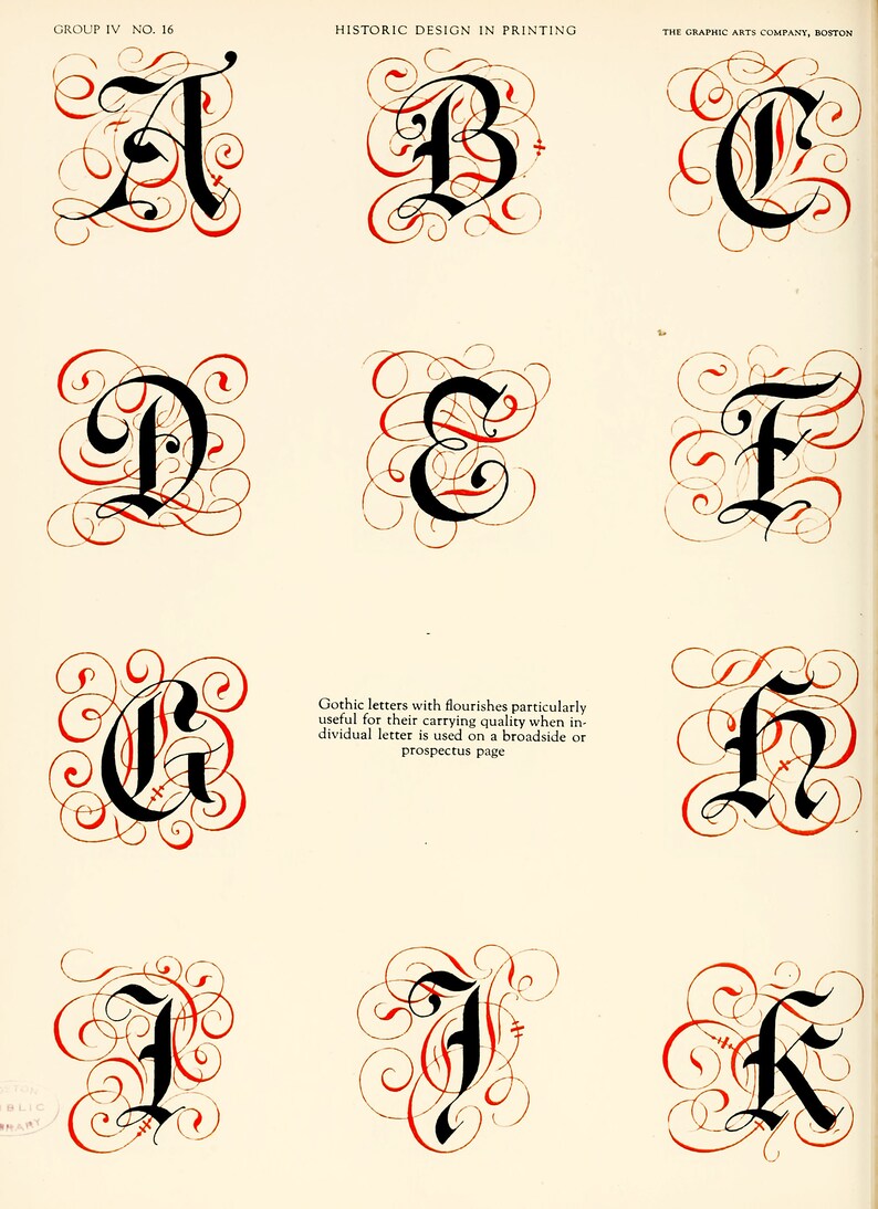 60 Historic Book Printing Designs, Fonts & Borders Illustrations ...