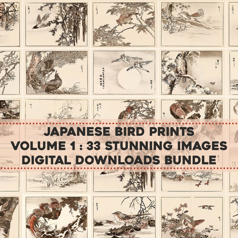 Japanese Birds Wall Decor - Etsy