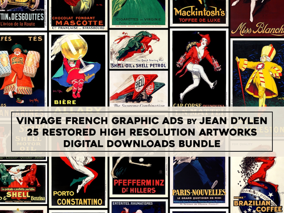 Vintage French 1920s and 30s Poster Ads | Art Nouveau Printable Wall ...