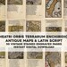 50 Pages of Old World Map Illustrations & Latin Text | Vintage ...
