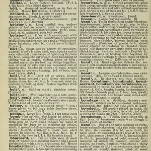 90 Vintage English Dictionary Pages Set 2 BOB-CON | HQ Image Resource ...