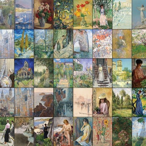 100 Pcs Impressionism Art COLLAGE KIT Set 4x6 HQ Image Bundle ...