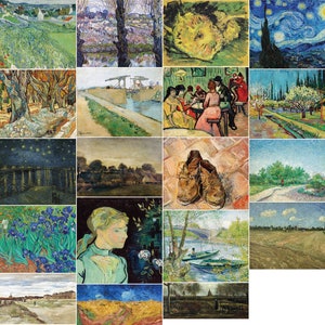 28 Vincent Van Gogh Impressionist Paintings | HQ Image Bundle Printable ...
