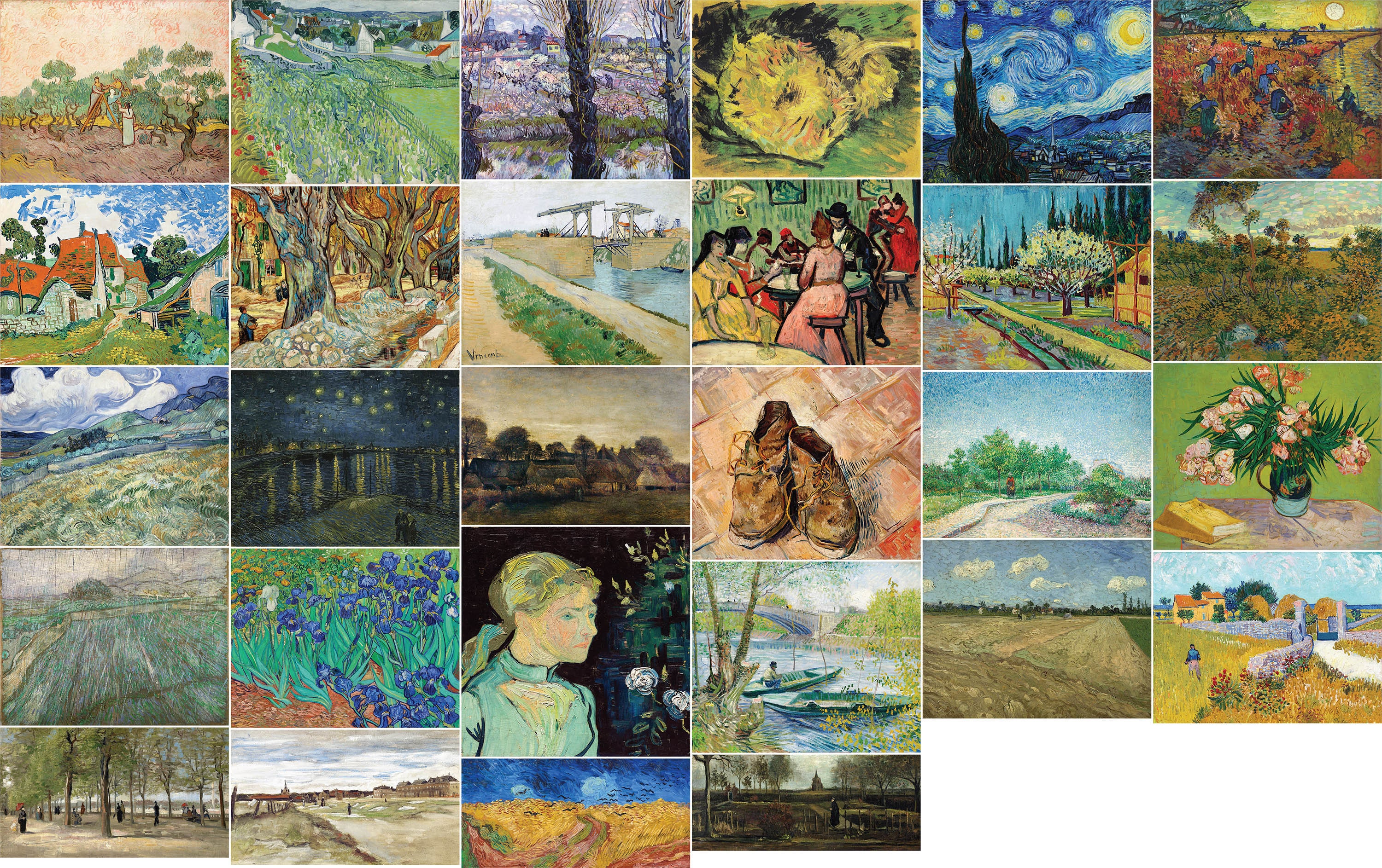 28 Vincent Van Gogh Impressionist Paintings | HQ Image Bundle Printable ...